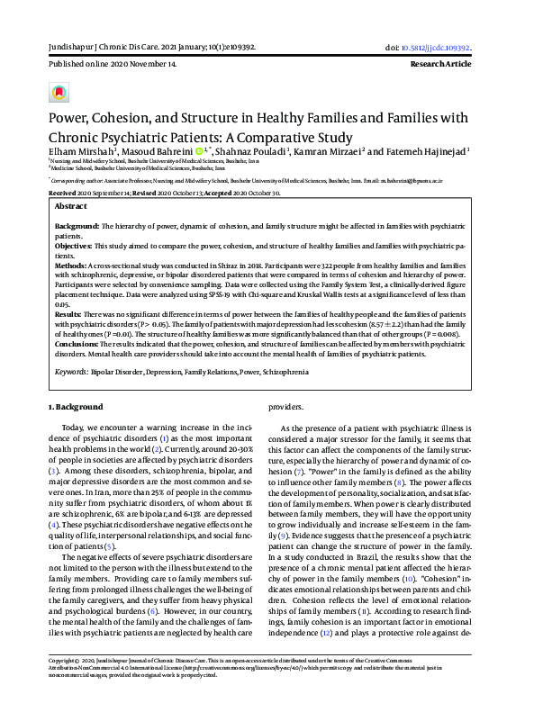 (PDF) Power, Cohesion, and Structure in Healthy Families and Families ...