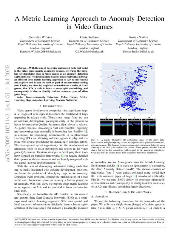 (PDF) Anomaly Detection in Video Games