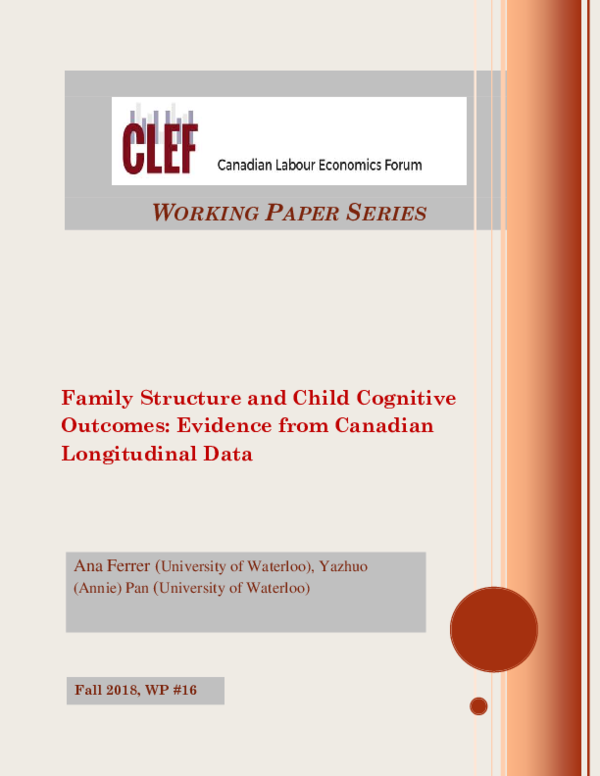 (PDF) Family structure and child cognitive outcomes: Evidence from ...