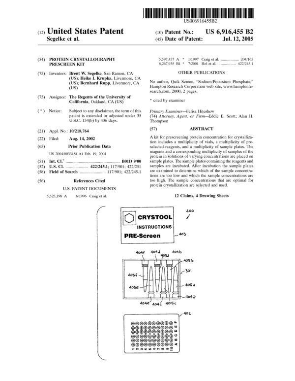 (PDF) Protein crystallography prescreen kit