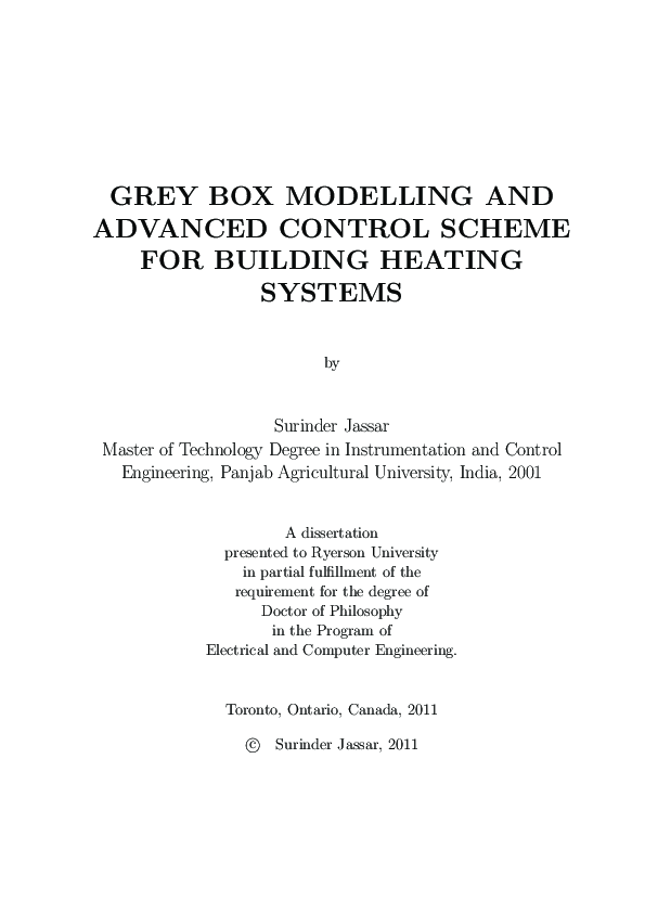 (PDF) Grey box modelling and advanced control scheme for building ...