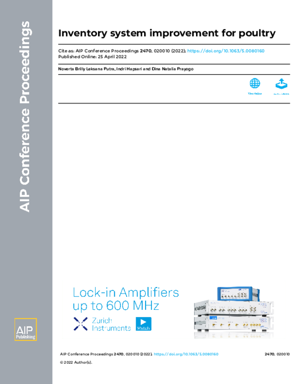 (PDF) Inventory system improvement for poultry