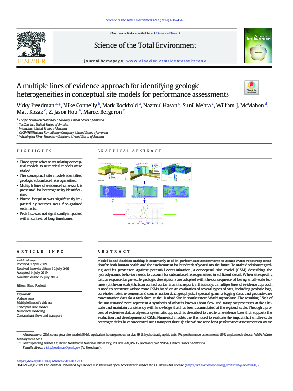 (PDF) A multiple lines of evidence approach for identifying geologic ...