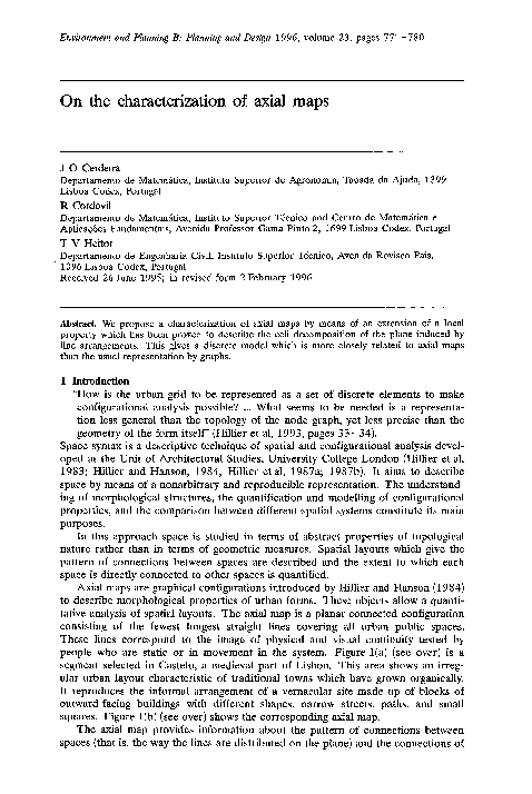 (PDF) On the characterization of axial maps