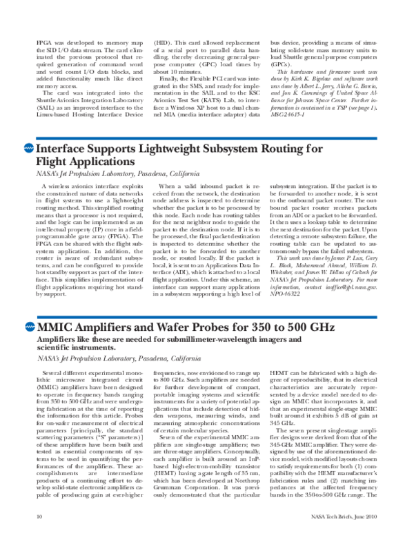 (PDF) Interface Supports Lightweight Subsystem Routing for Flight ...