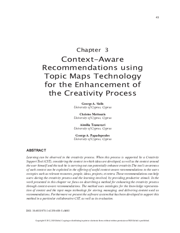 (PDF) Context-Aware Recommendations using Topic Maps Technology for the Enhancement of the ...