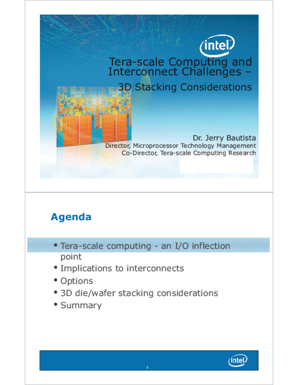 (PDF) Tera-scale computing and interconnect challenges - 3D stacking ...