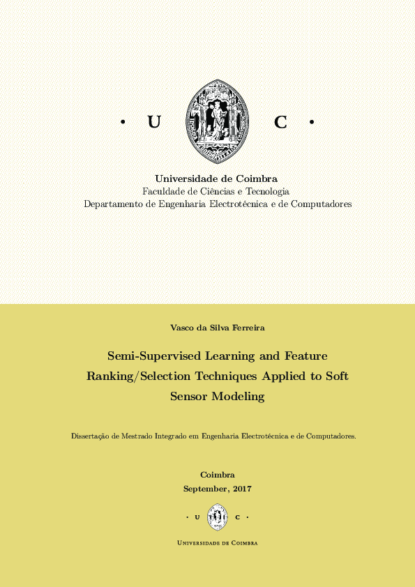 (PDF) Semi-Supervised Learning and Feature Ranking/Selection Techniques Applied to Soft Sensor ...