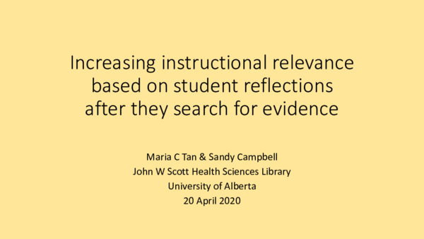 (PDF) Increasing instructional relevance based on student reflections ...
