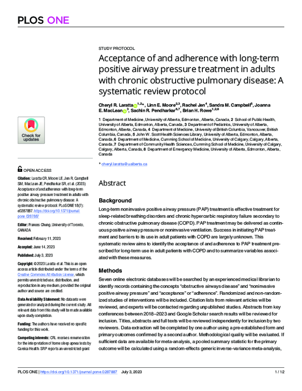 (PDF) Acceptance of and adherence with long-term positive airway ...