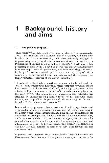 (PDF) The project "Microprocessor Networking in Libraries' * was ...