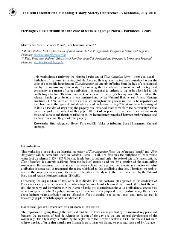 (PDF) Heritage value attribution