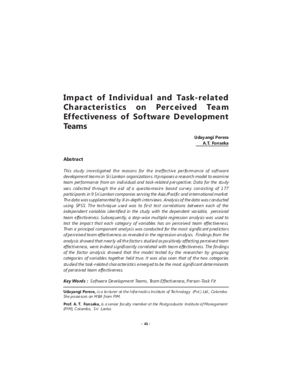 (PDF) Impact of individual and task related characteristics on ...
