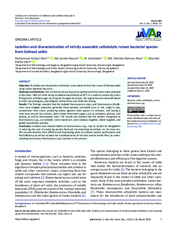 (PDF) Isolation and characterization of strictly anaerobic cellulolytic ...
