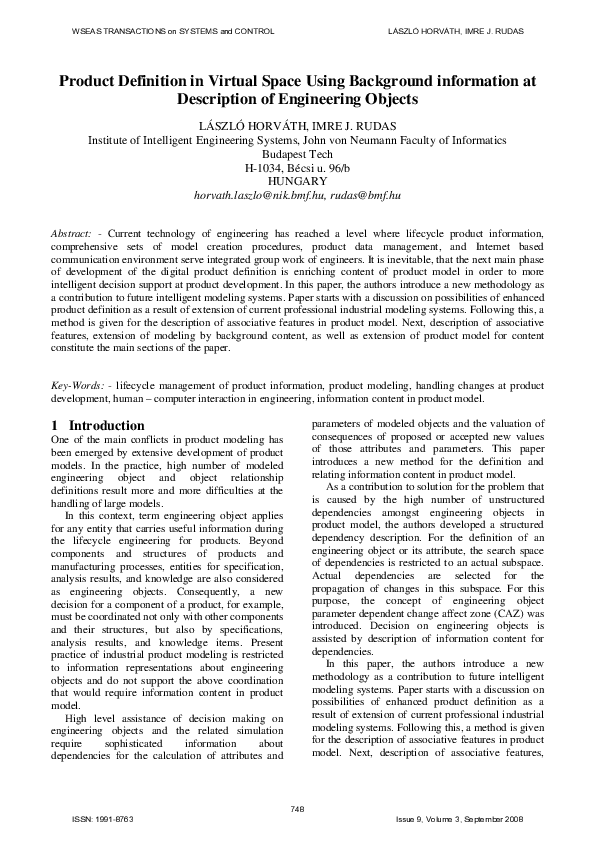 (PDF) Product definition in virtual space using background information ...