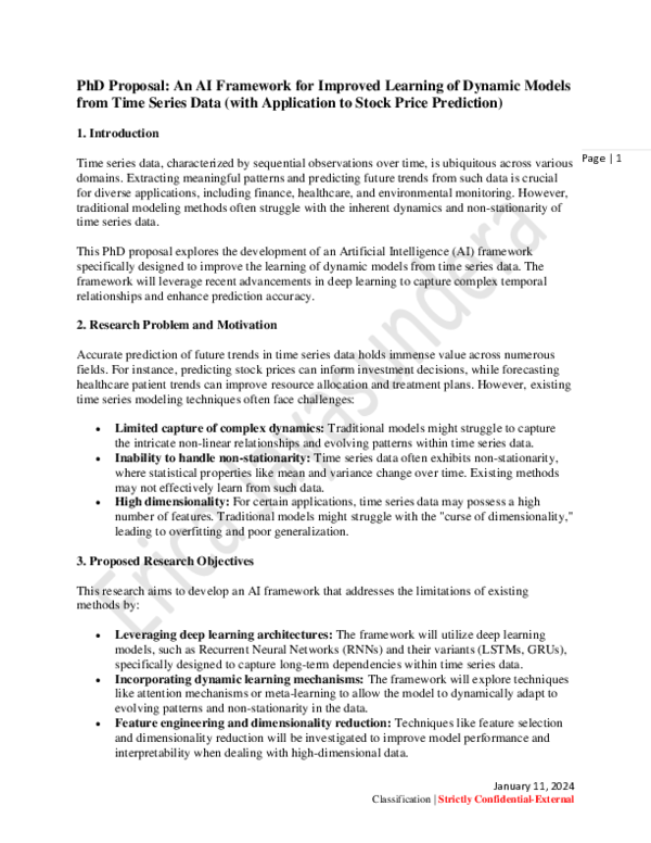 (PDF) PhD Proposal An AI Framework for Improved Learning of Dynamic ...