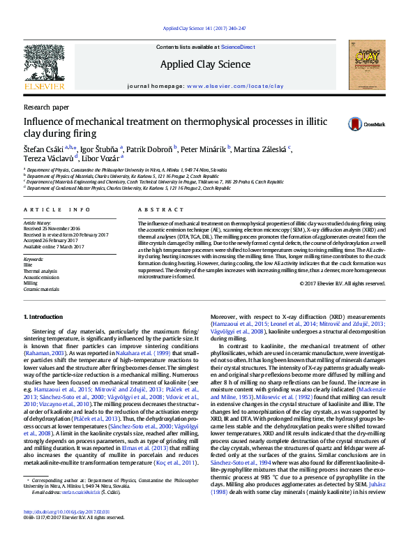 (PDF) Influence of mechanical treatment on thermophysical processes in ...