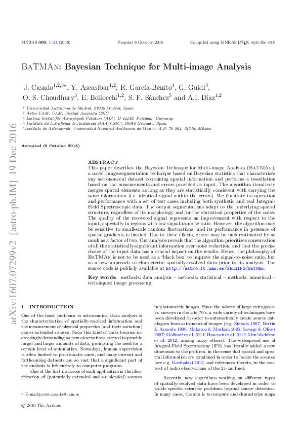 (PDF) BaTMAn: Bayesian Technique for Multi-image Analysis