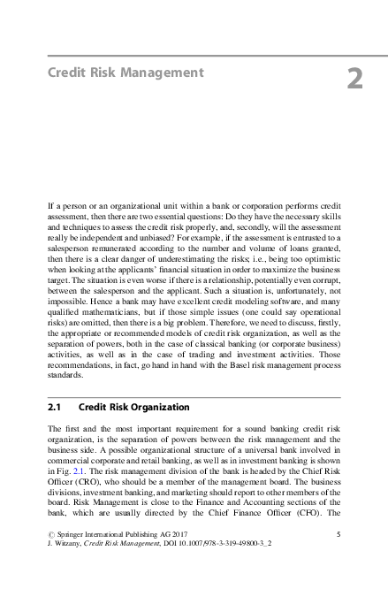 (PDF) Credit Risk Management