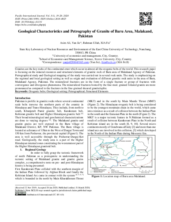 (PDF) Geological Characteristics and Petrography of Granite of Baru ...
