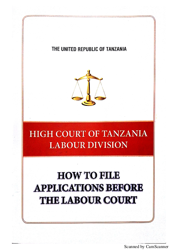 (PDF) HOW TO FILE APPLICATION BEFORE THE LABOUR COURT (HIGH COURT OF ...