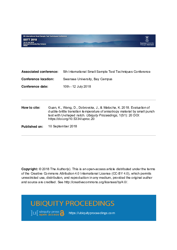 (PDF) Evaluation of ductile-brittle transition temperature of ...