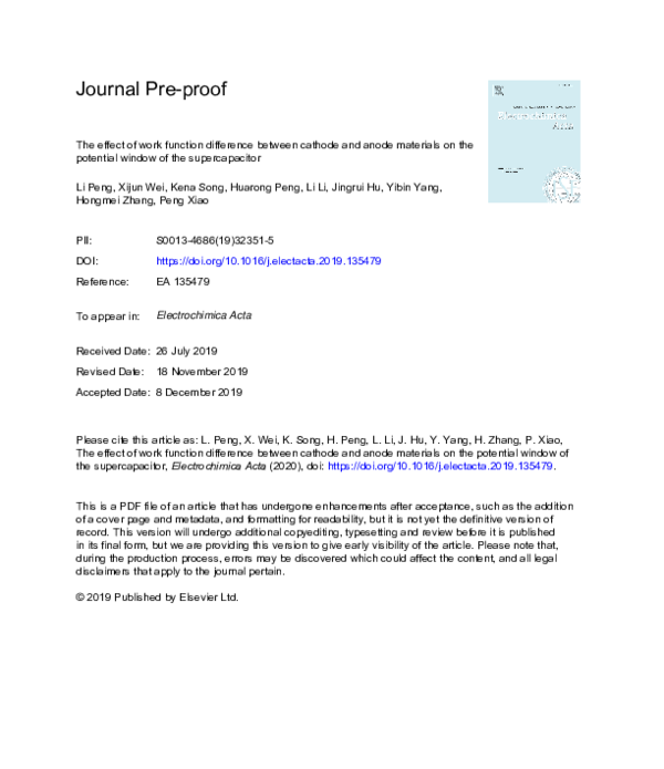 Pdf The Effect Of Work Function Difference Between Cathode And Anode