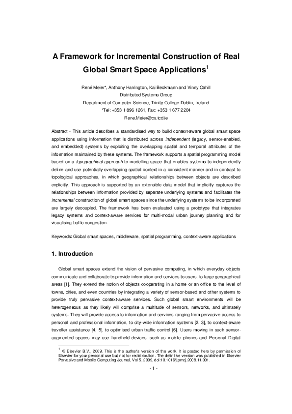 (PDF) A framework for incremental construction of real global smart ...