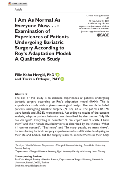 (PDF) I Am As Normal As Everyone Now. . . : Examination of Experiences ...