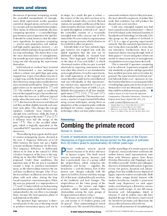 (PDF) Combing the primate record