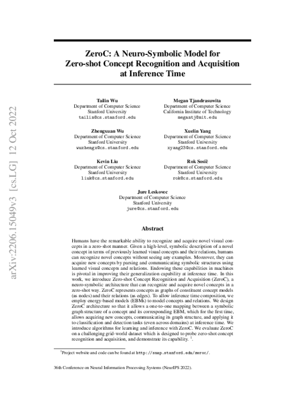 (PDF) ZeroC: Neuro-Symbolic Zero-Shot Recognition