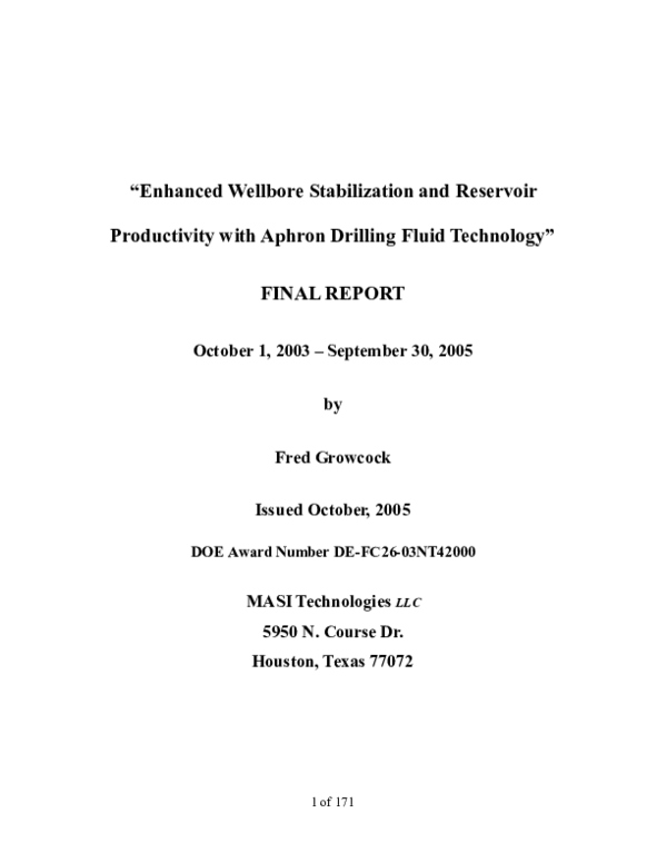 (PDF) Enhanced Wellbore Stabilization and Reservoir Productivity with ...