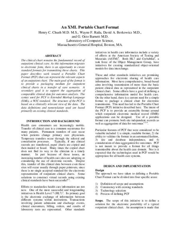 (PDF) An XML portable chart format