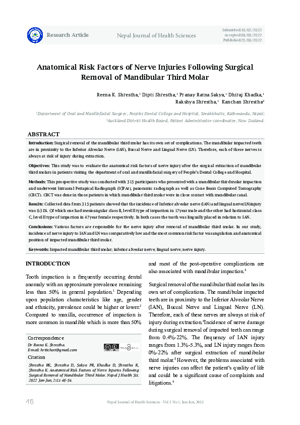 (PDF) Anatomical Risk Factors of Nerve Injuries Following Surgical ...