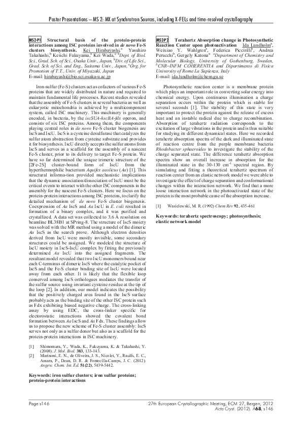 (PDF) Terahertz absorption change in photosynthetic reaction center ...