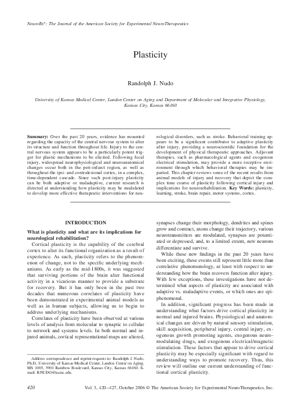(PDF) Plasticity