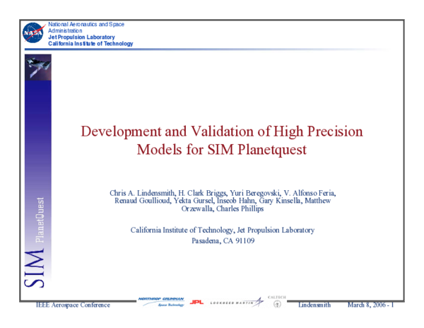 (PDF) Development and Validation of High Precision Models for SIM ...