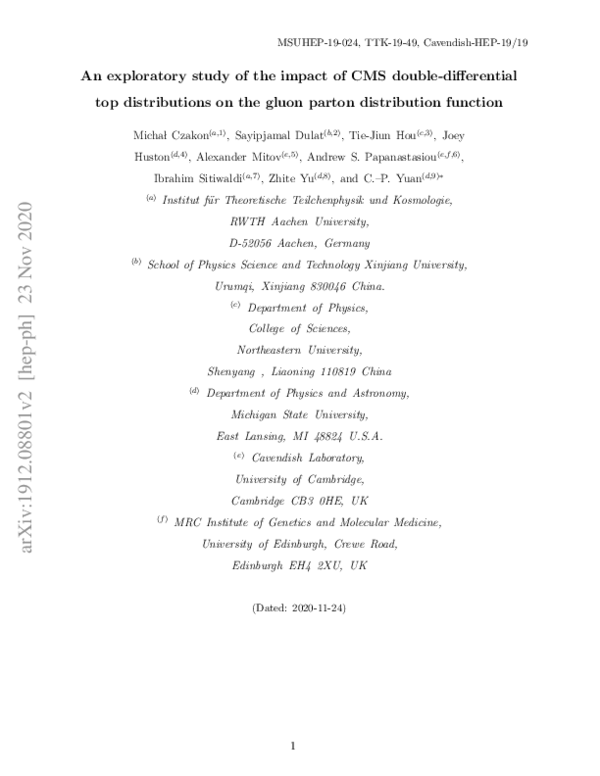 (PDF) An exploratory study of the impact of CMS double-differential top ...