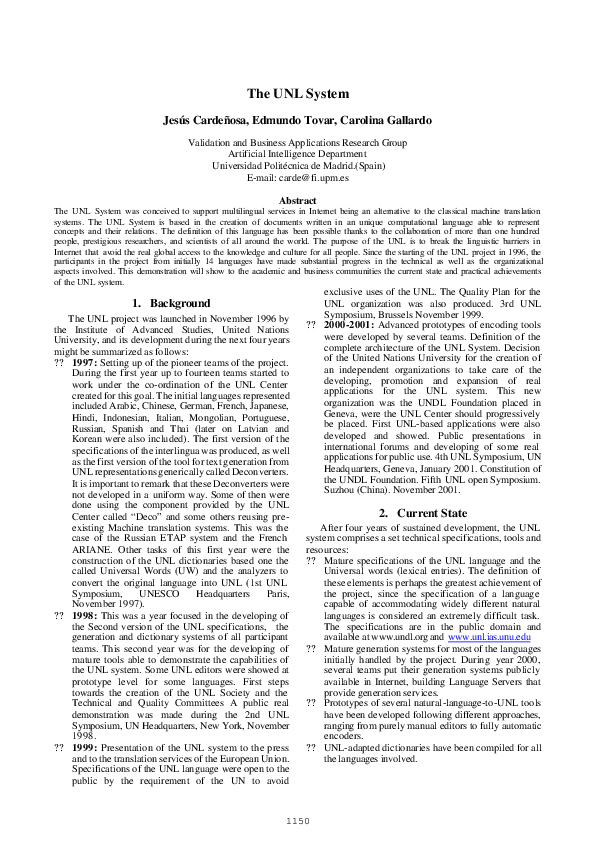 (PDF) The UNL System