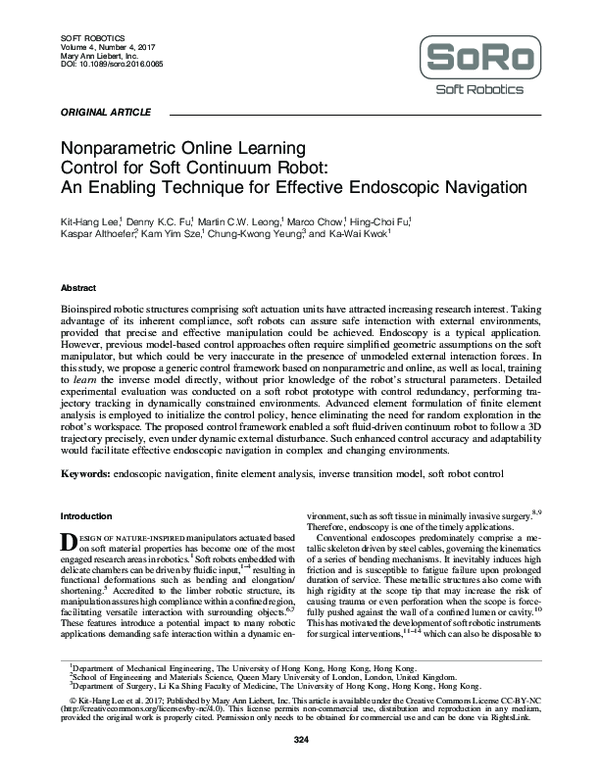 (PDF) Nonparametric Online Learning Control for Soft Continuum Robot ...