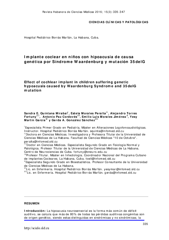 (PDF) Implante coclear en niños con hipoacusia de causa genética por ...