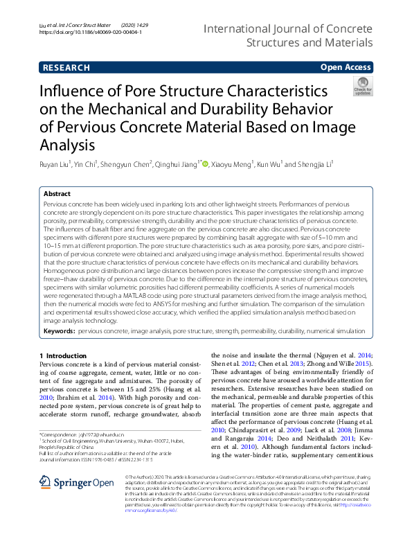 (PDF) Influence of pore‐structure characteristics on the mechanical ...