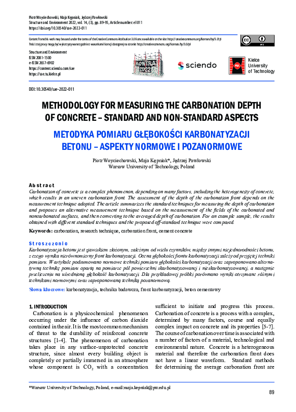 (PDF) Methodology for Measuring the Carbonation Depth of Concrete ...