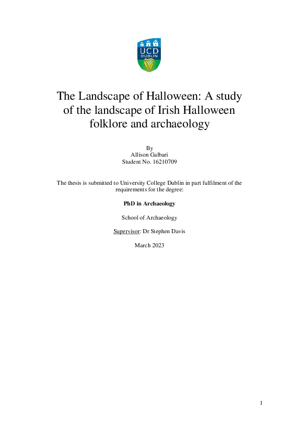 (PDF) The Landscape of Halloween: A study of the landscape of Irish ...