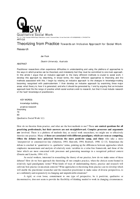 (PDF) Theorizing from Practice