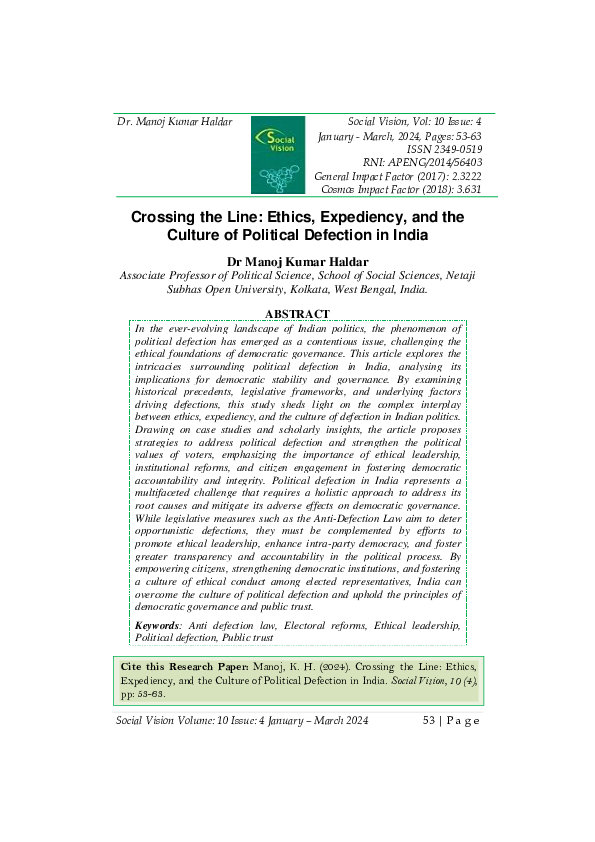 (PDF) Crossing the Line: Ethics, Expediency, and the Culture of ...