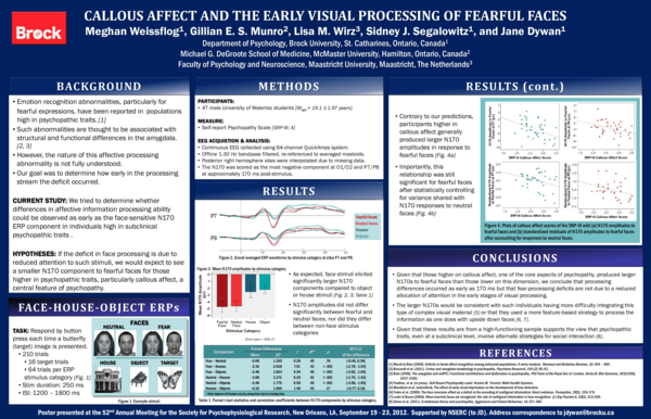 (PDF) Callous Affect and the Early Visual Processing of Fearful Faces