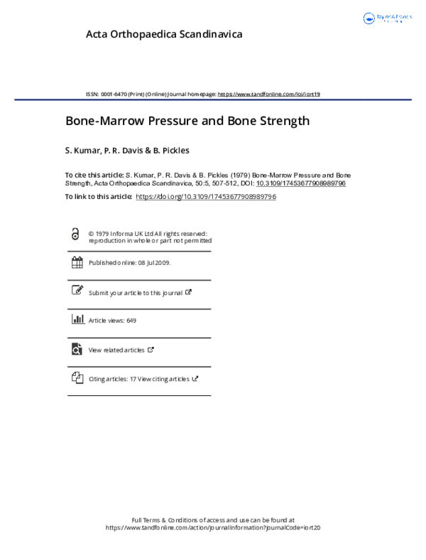 (PDF) Bone-Marrow Pressure and Bone Strength