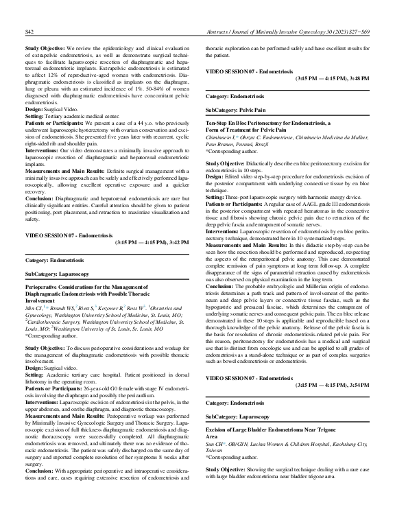 (PDF) 10-Step En Bloc Peritonectomy for Endometriosis, a Form of ...