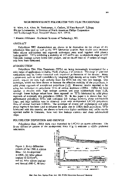 (PDF) High Performance Polysilicon Thin Film Transistor Circuits On Flexible Stainless Steel ...